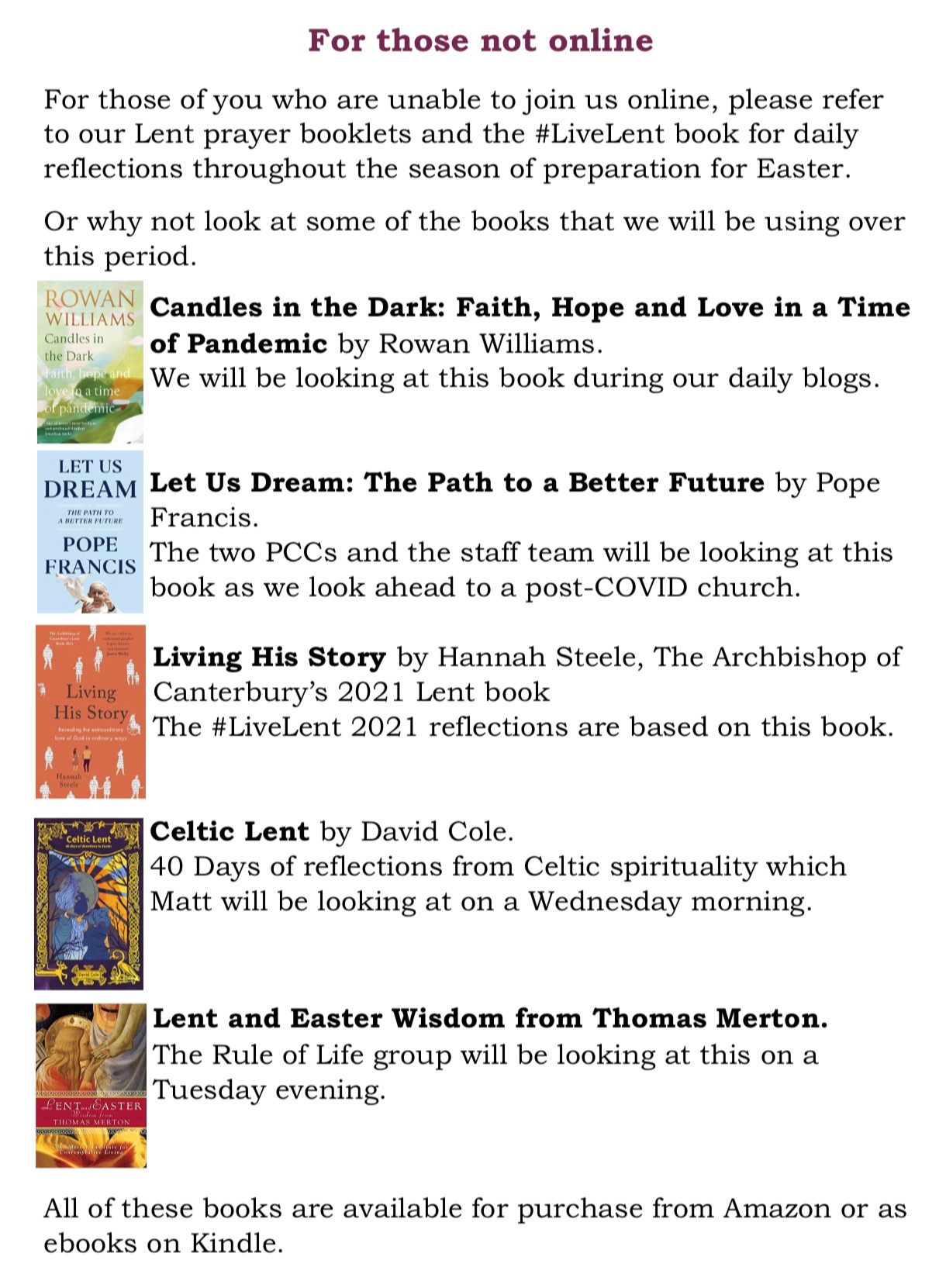 Lent 2021 – New Creation Churches