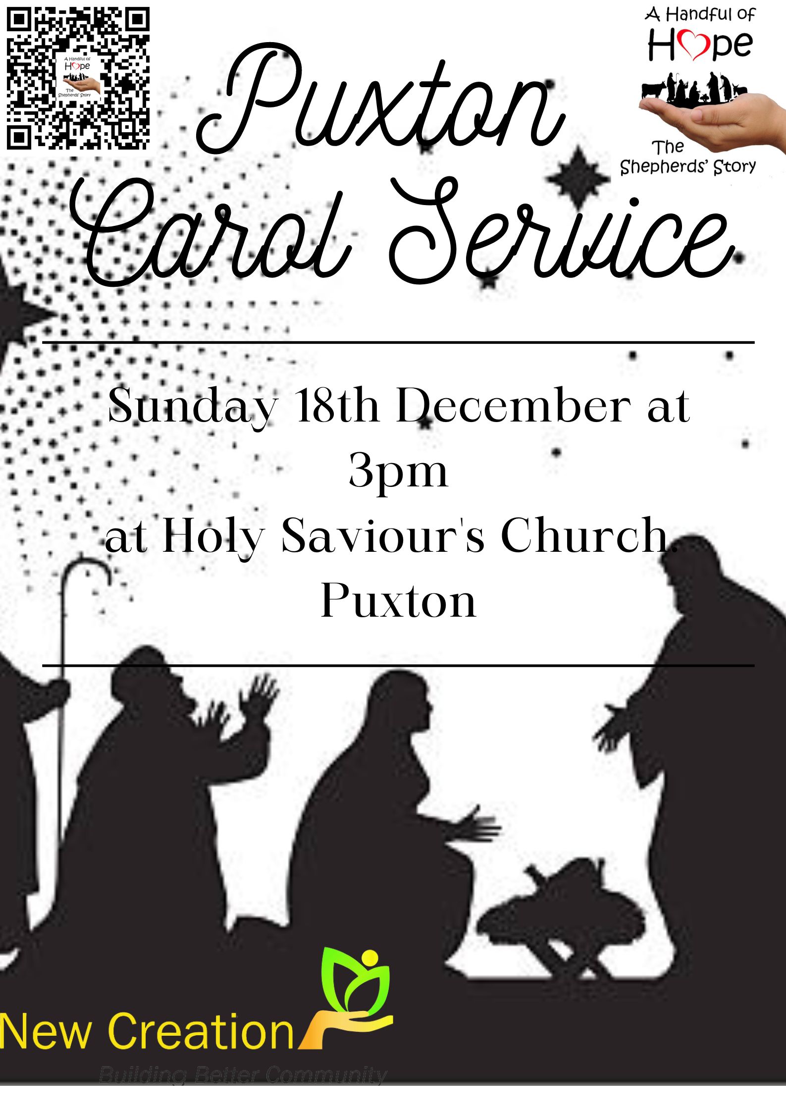 Carol services – Sunday 18th December – New Creation Churches
