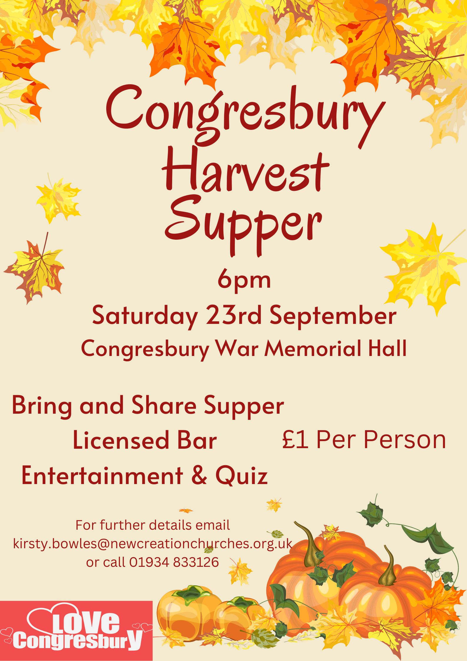 Congresbury Harvest Supper – New Creation Churches